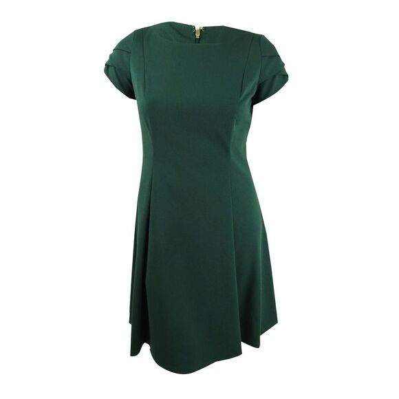 Dkny | Dresses | Dkny Womens Tulip Sleeve Fit Flare Dress 4 Green ...